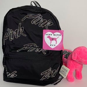 PINK Victoria's Secret | Bags | Victorias Secret Pink Logo Bling Campus ...
